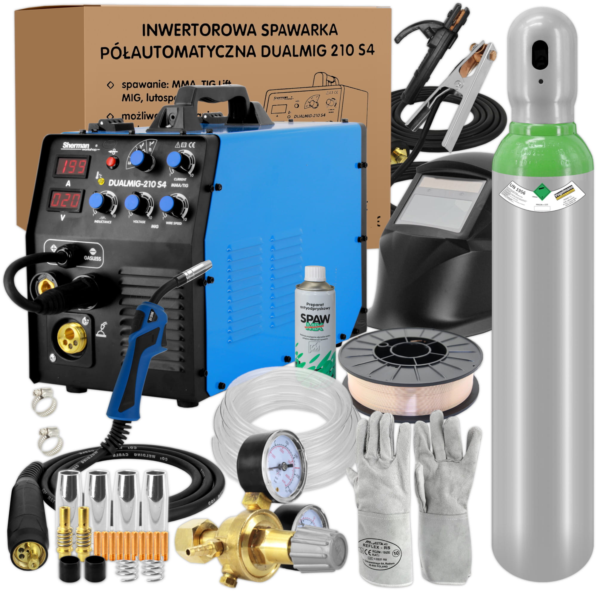 Sherman DualMIG 210 S4 - ensemble n ° 3 | Kits de soudage MIG/MAG | Weldes